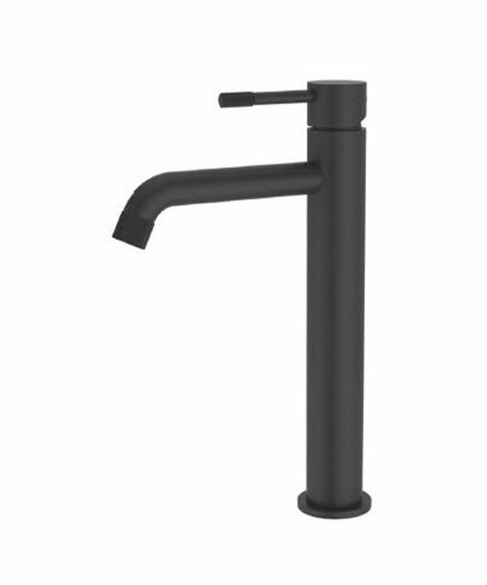 Высокий смеситель для раковины-чаши от бренда Vieir однорычажный литой из латуни V402512-C черный