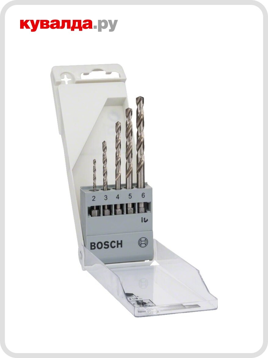 Набор сверл по металлу BOSCH HSS-G ( 2-6мм) 5 шт. PRO 135°