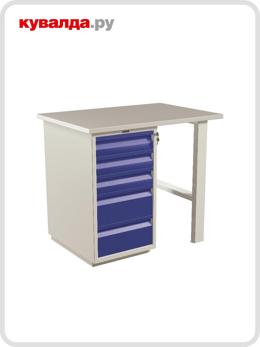 Верстак слесарный однотумбовый практик Profi WT100. WD5/F1.000