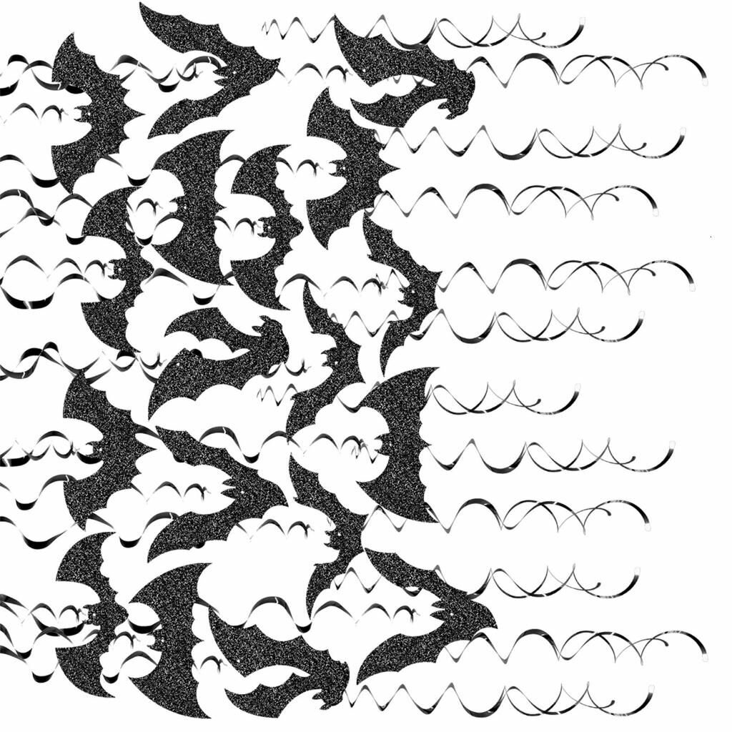 Праздничное оформление, Спиральные украшения летучей мыши на Хэллоуин