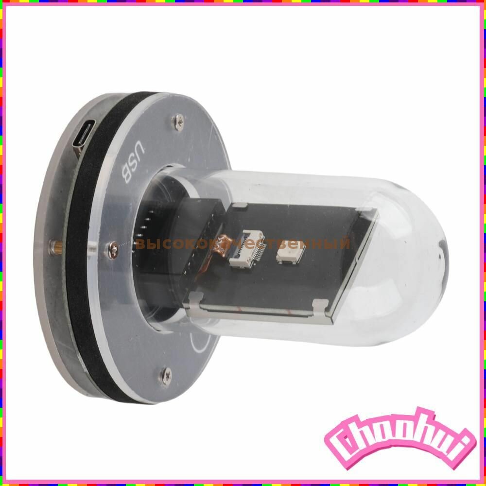 Трубчатые часы с неоновой подсветкой (никси)