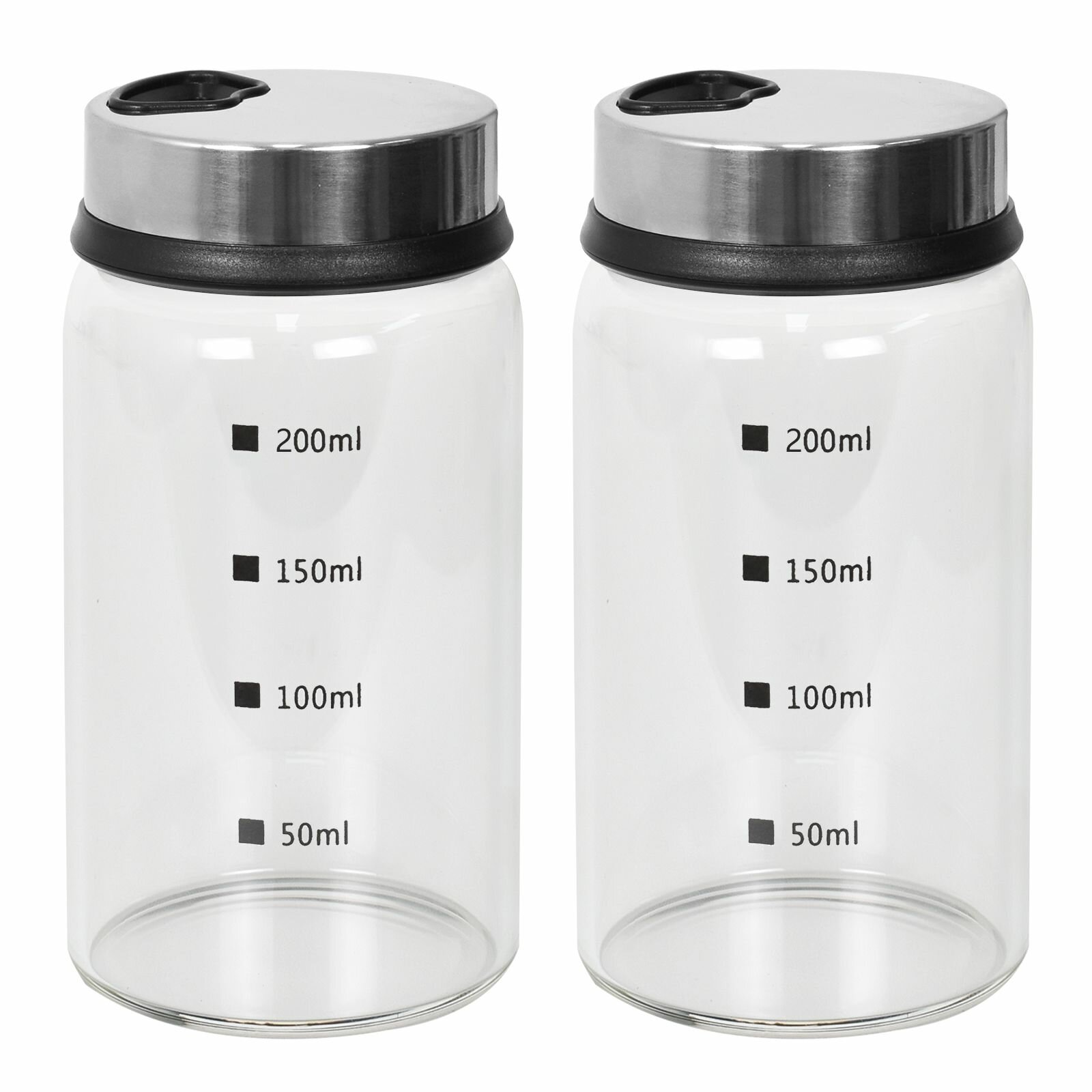 2 с поворотной крышкой, шейкерное стекло, банки для специй 150 мл
