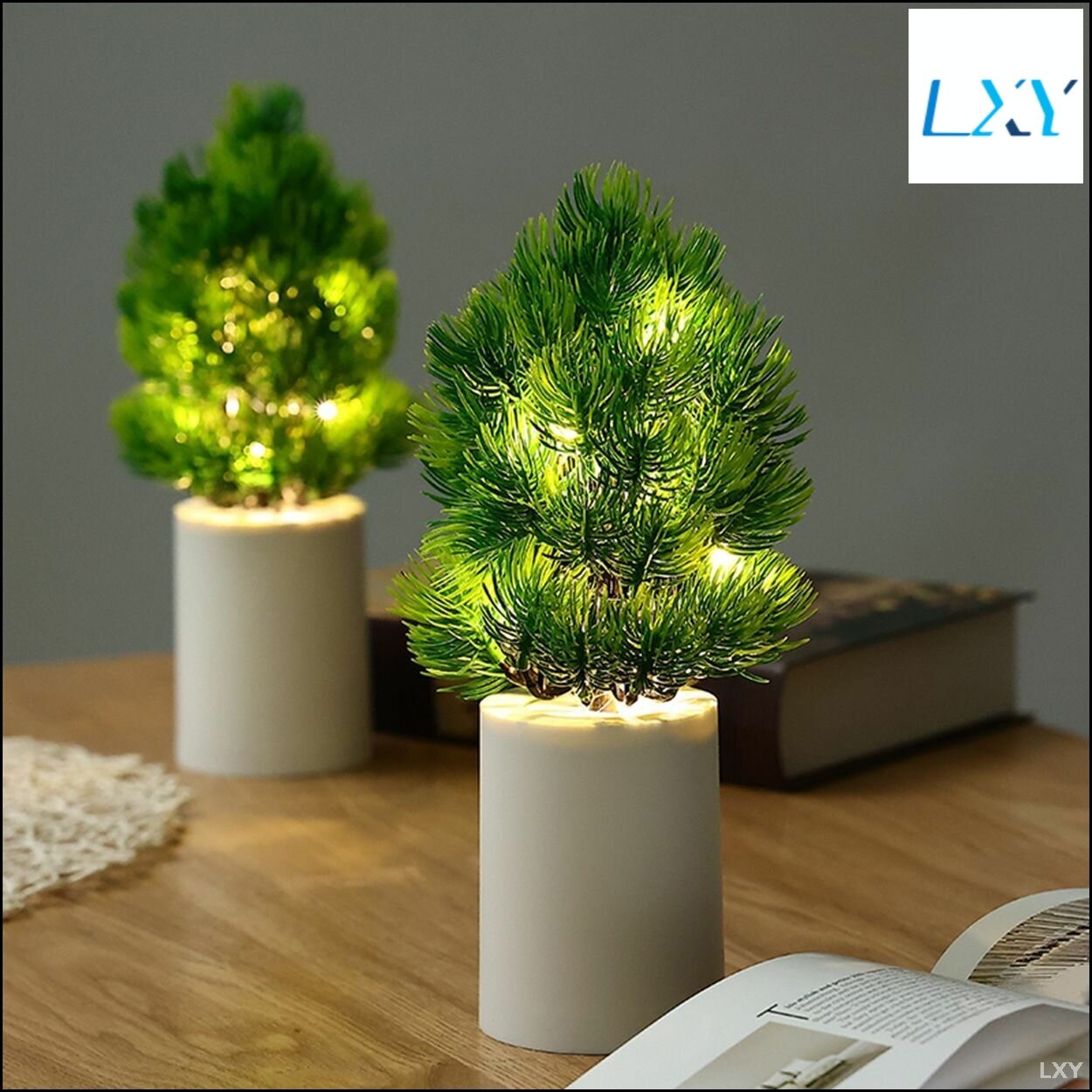 Искусственная ель "LEDёлочка", настольная, реалистичная, пихта, зеленая