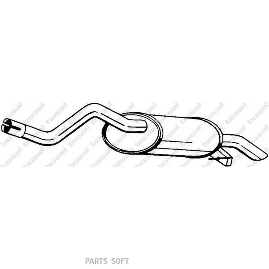 Глушитель RENAULT CLIO II 01- от официального дистрибьютора, BOSAL, артикул 200033