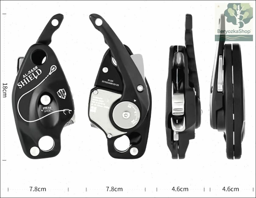 Страховочно-спусковое устройство, длина: 18 см