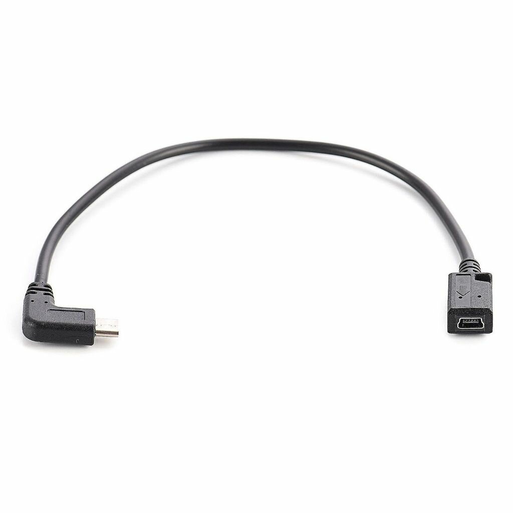 Аудиокабель, Адаптер Mini USB Female to Type C Male, преобразователь на 90 градусов