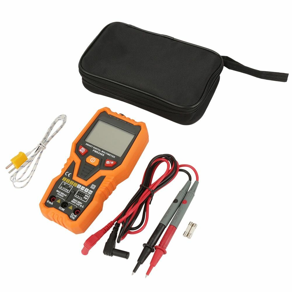 PEAKMETER PM8248S Ручной цифровой мультиметр с автоматическим определением диапазона NCV, тестер температуры сопротивления