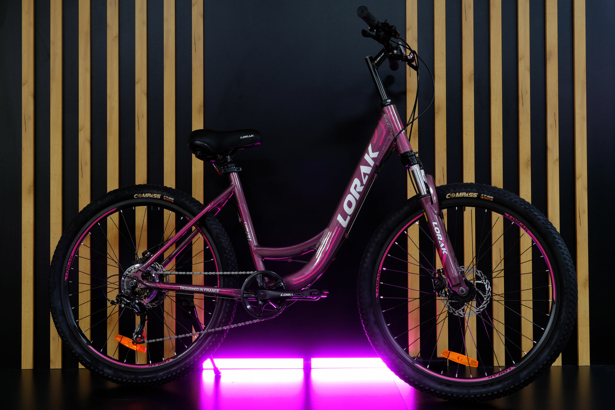 Велосипед женский Lorak Comfort Lady Lite фиолетовый, рост 155–175 см.