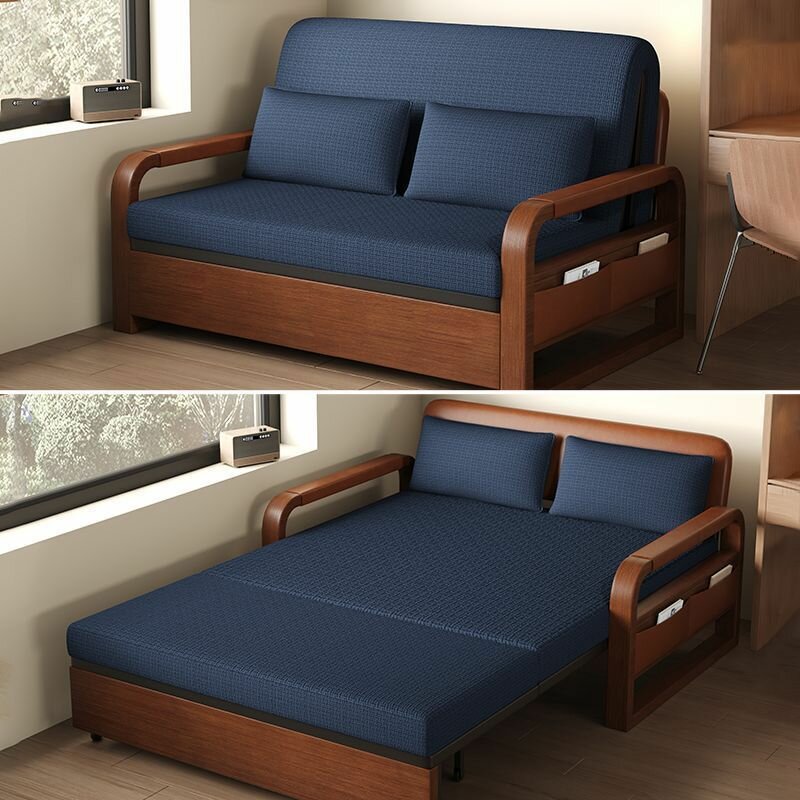 Диван-кровать, глубокое кресло, 85х195х34см,85, , синий