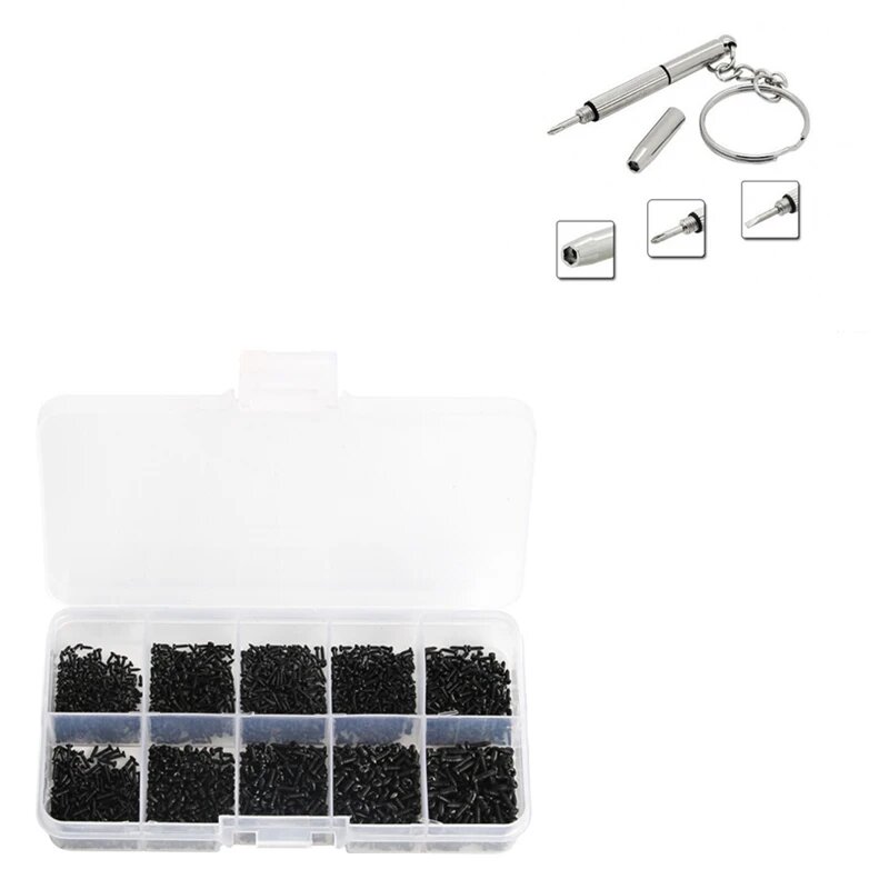 Набор саморезов ZENHOSIT M1 M2 M1.4 M1.7 1000Pcs screwdriver