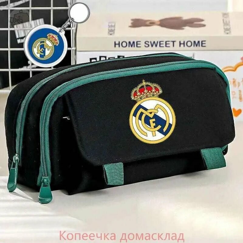 KNOW EASY-Официальный футбольный пенал Лиги чемпионов-Бесплатный значокAW666