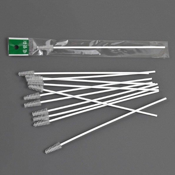 Щетка для чистки соломинок из нержавеющей стали, инструмент для чистки детских бутылочек, сосок, пробирок, чашек, спиральная головка, стальная проволока