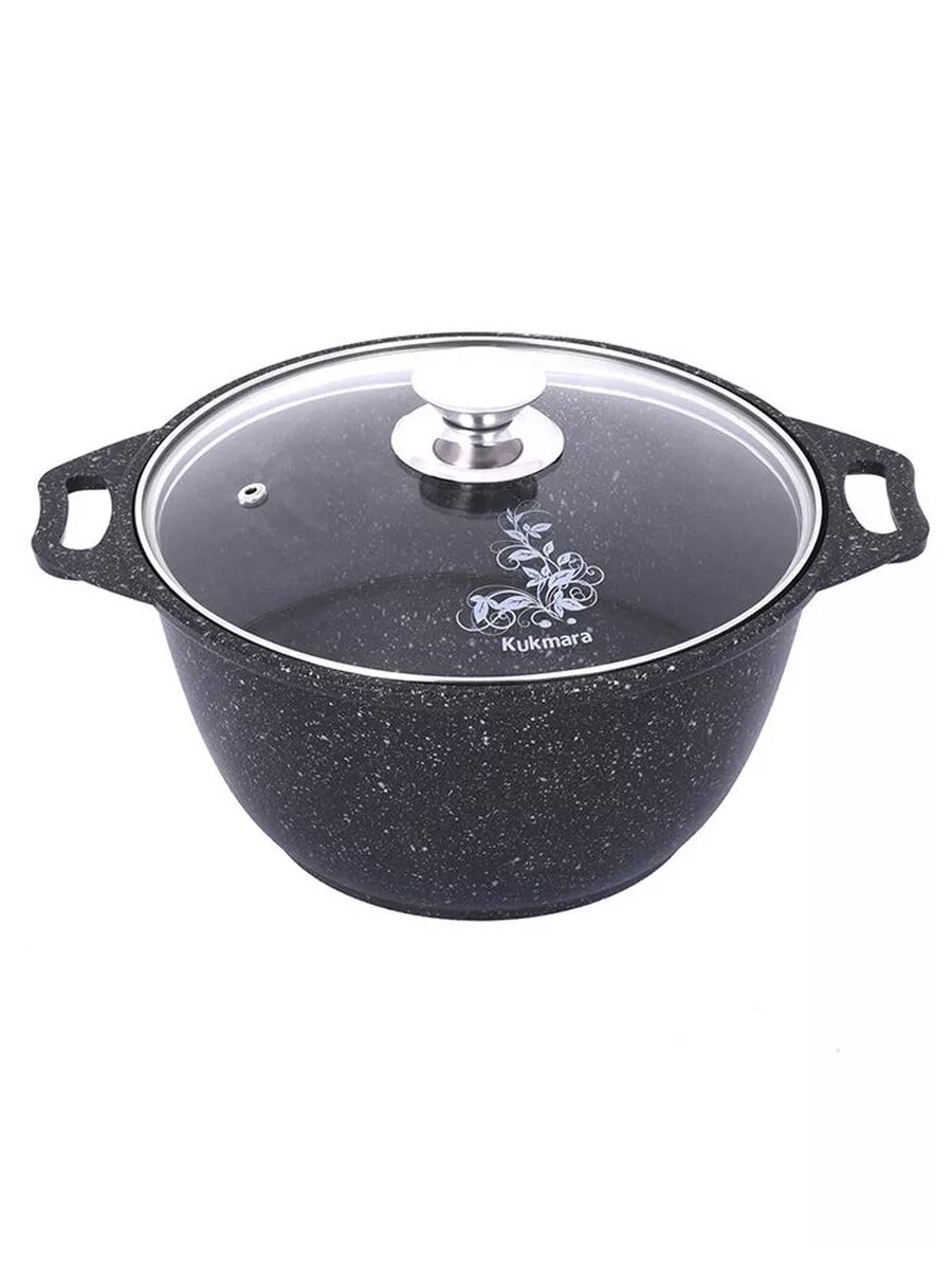 Кастрюля с крышкой Kukmara Мрамор, антипригарная, 4 л