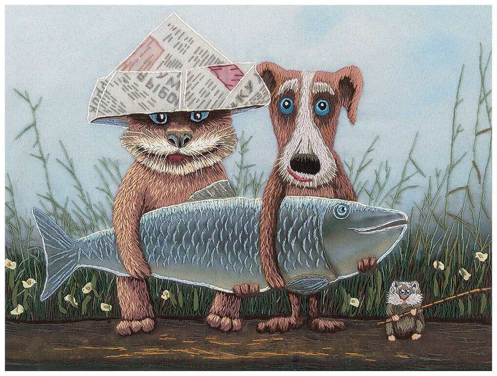 Набор для вышивания PANNA "Живая картина" JK-2075 "Большая рыба" 25.5 х 19.5 см