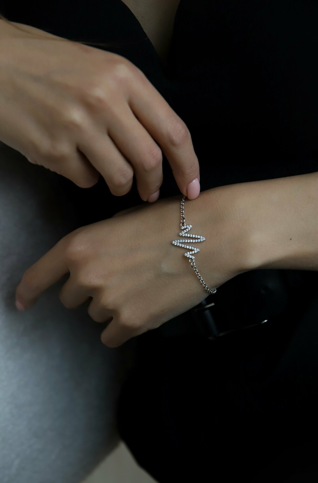 Браслет-цепочка BLV Jewerly, фианит