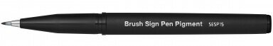 Фломастер-кисть Pentel Brush Sign Pen Pigment, черный