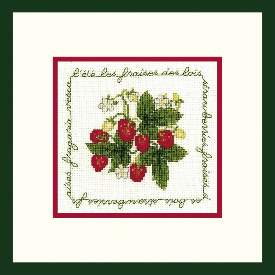 Набор для вышивания Le Bonheur des Dames #2218 Les Fraises (Земляника), Счетный крест, 10.5 х 10.5 см
