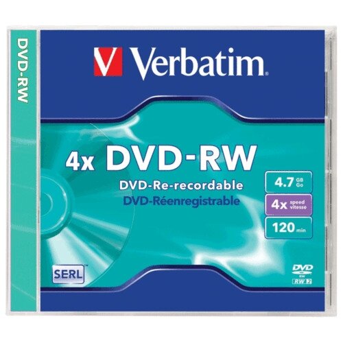 DVD-RW 4.7GB Verbatim 4.7Gb, 4x, jewel (43284)