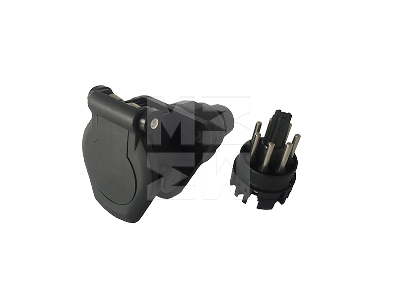 MARSHALL M7334001 розетка 7 полюсов, ebs, iso 7638, пластиковый корпус, винтовой зажим (m7334001)