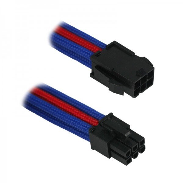 Удлинитель Nanoxia Удлинитель Nanoxia 6-pin PCI-E, 30см, индивидуальная оплетка красный/синий NX6PV3EBR