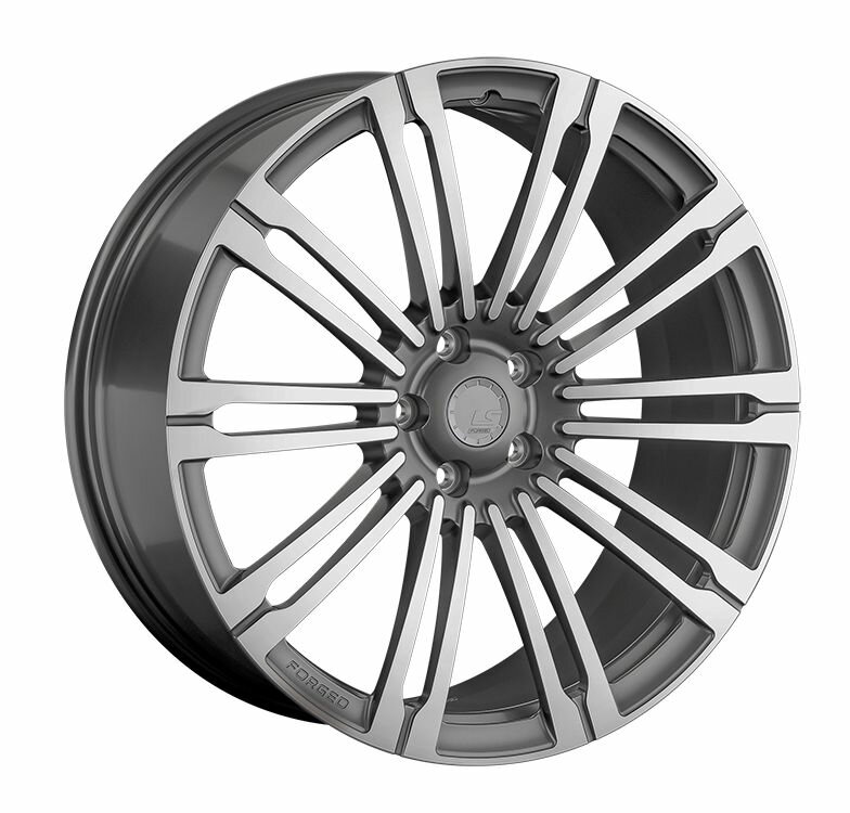 Колесный диск LS FORGED LS FG16 22x9.5" PCD5x120 ET49 D72.6 темно-серый матовый с полированными лучами