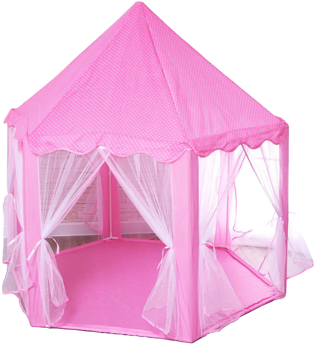 Детская игровая палатка-домик "Шатер", розовый 140х140х135 см