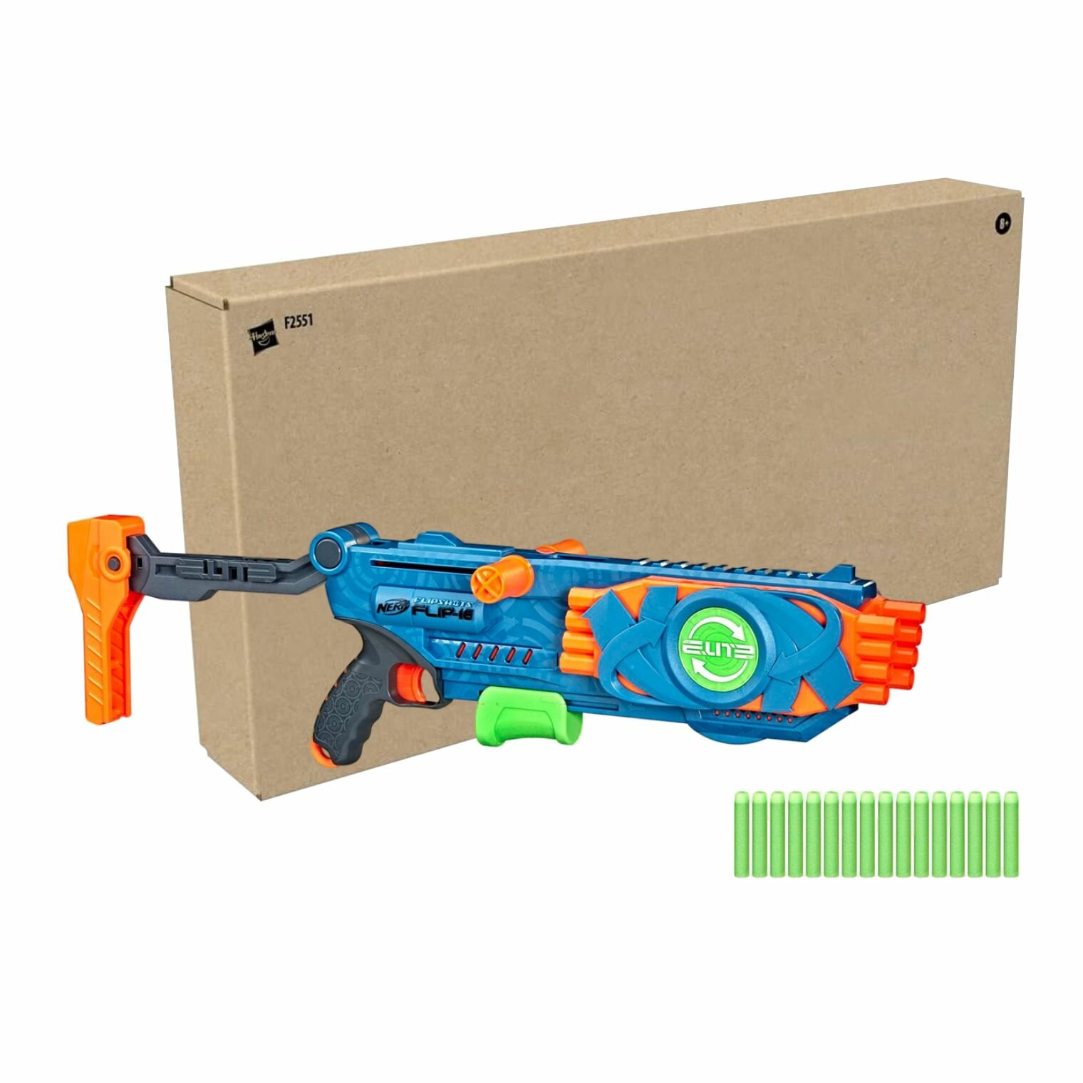 Бластер Nerf Elite 2.0 F2551 Флип 16 Эко-упаковка