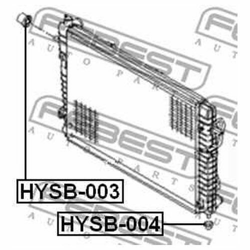 Крепление радиатора Febest hysb003 для Hyundai ix35, Tucson; Kia Sportage