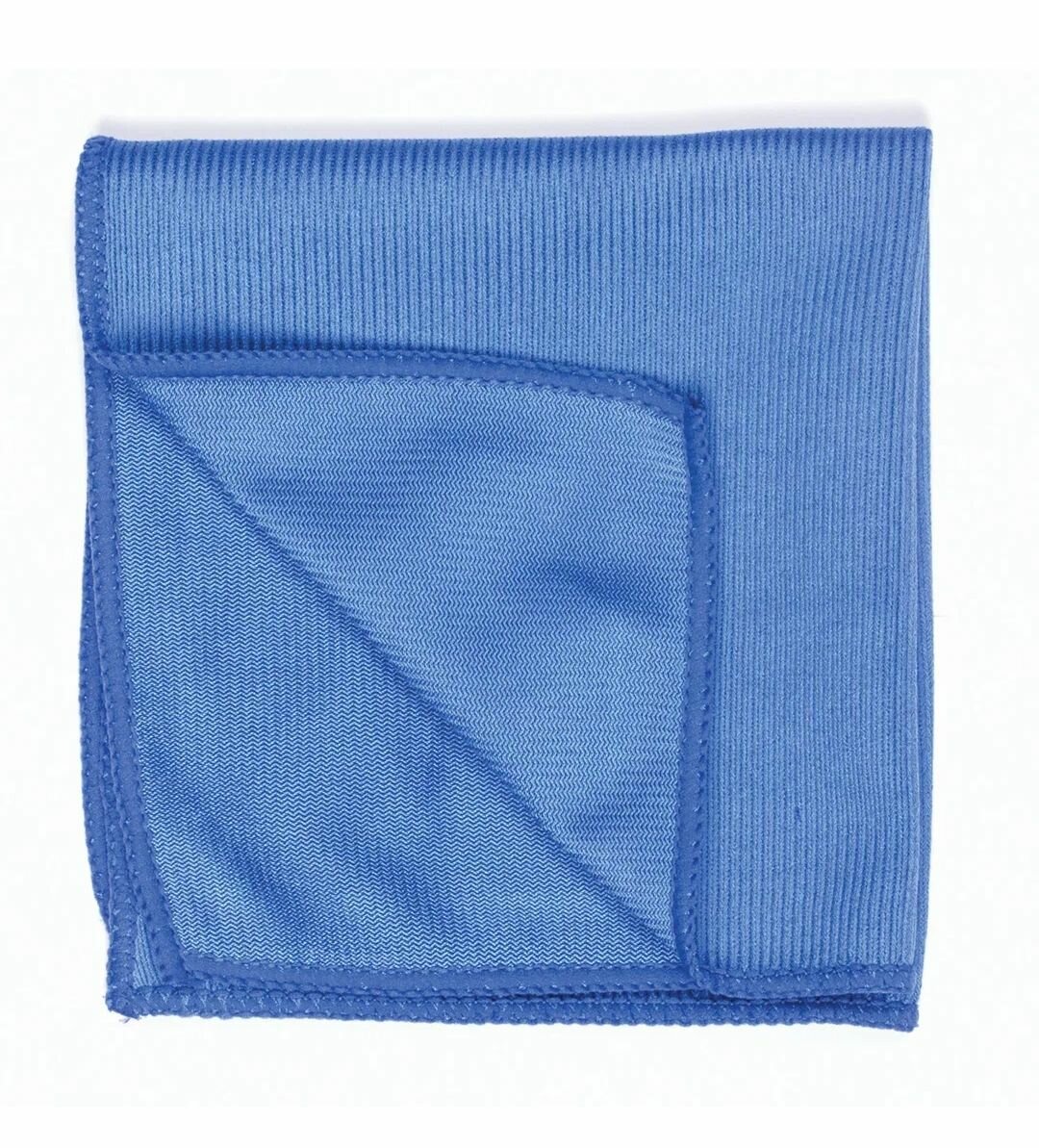 Салфетка из микрофибры для мытья окон, стекла, зеркал синяя 250 г/м2 30х30 см, 5 штук в упаковке