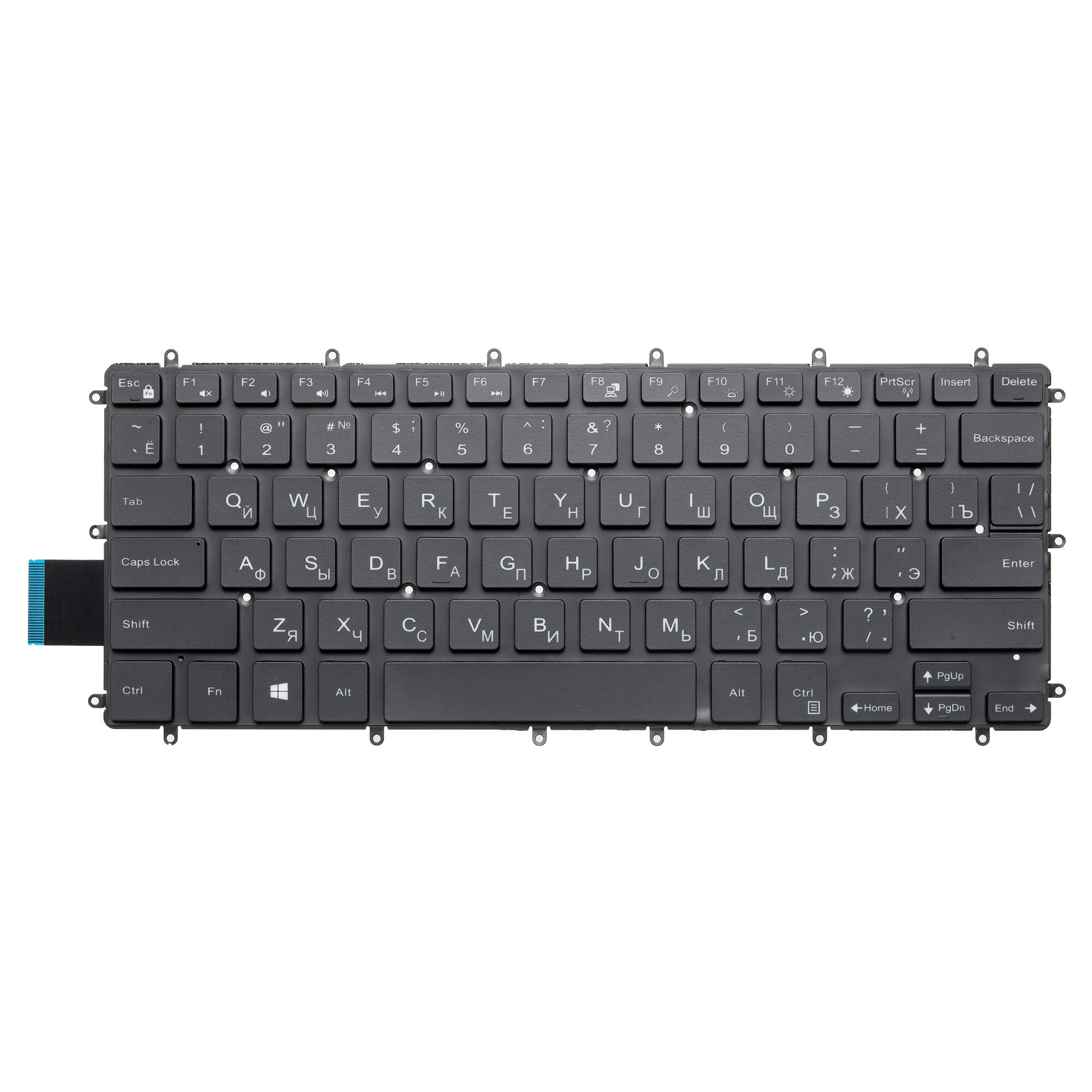 Клавиатура с подсветкой для ноутбука Dell P69G001 / Dell Inspiron 5378 / Dell Vostro 5468 / Dell Vostro 5471 / Dell P87G / Dell Vostro 5370 / Dell Vostro P75G - черная