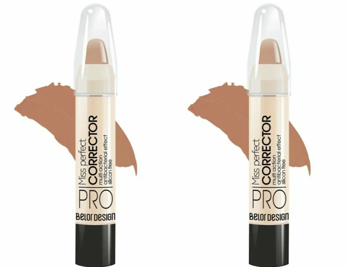 Корректор для лица BelorDesign miss perfect, тон 021, 2.4 гр, 2 шт.