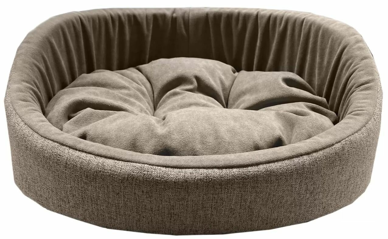 HOMEPET Диванчик-лежак для домашних животных Жаккард Rosy grey №2, розово-серый, 49 см х 43 см х 17 см