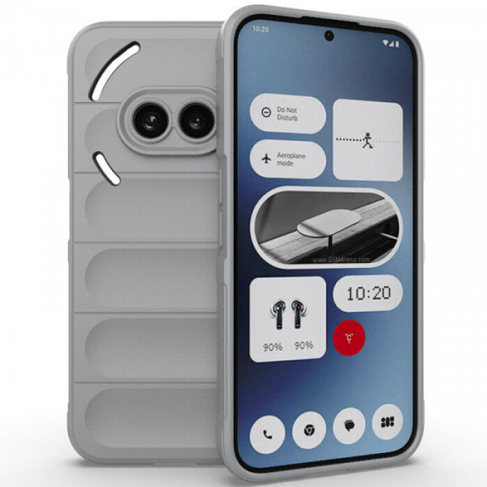 Flex Silicone Противоударный чехол для Nothing Phone 2a / 2a Plus с защитой камеры и микрофиброй