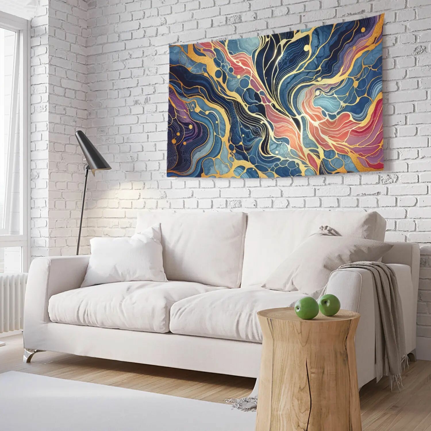 Горизонтальное фотопанно на стену JoyArty "Мраморная картина", из ткани, 100х150 см