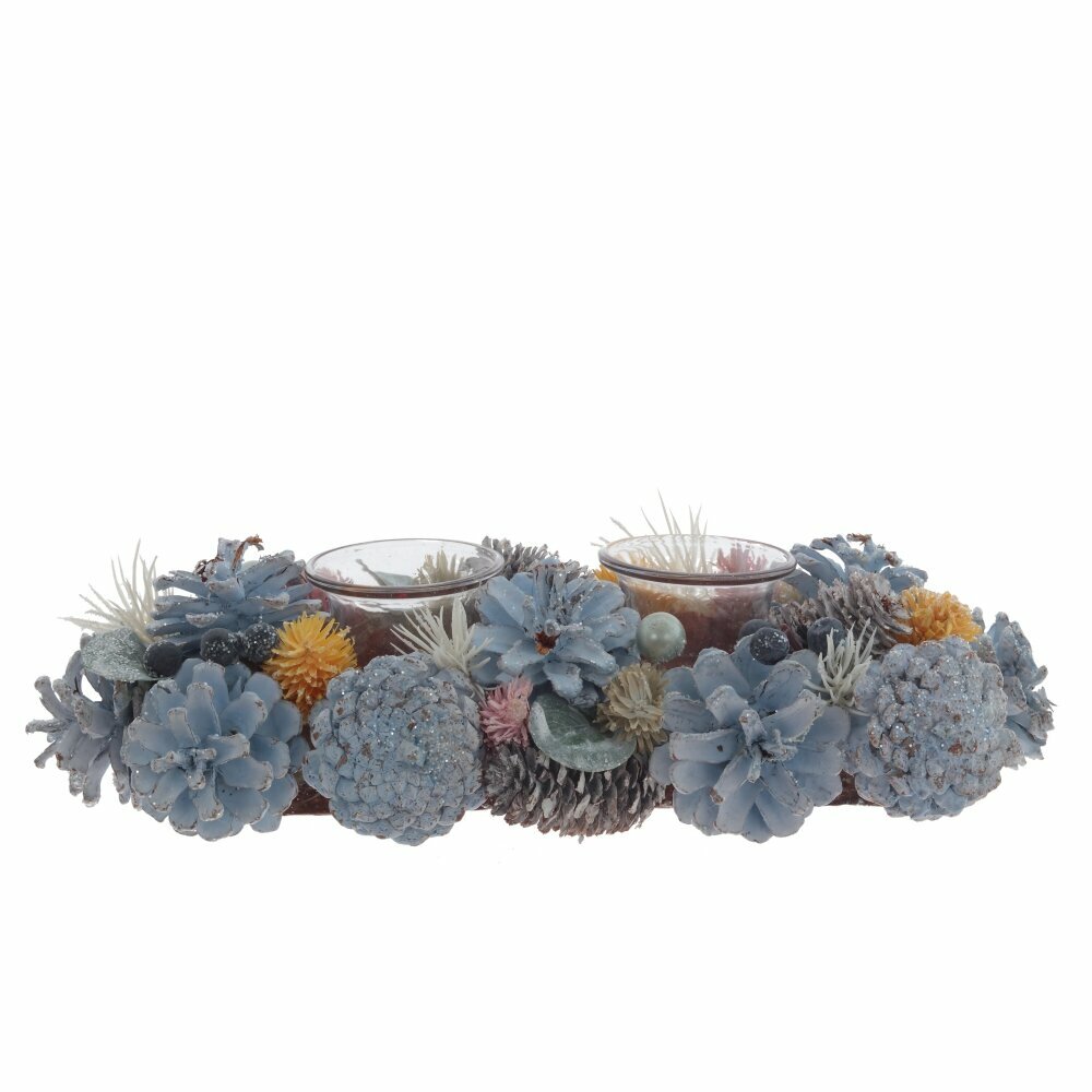 Подсвечник Новогодняя композиция, 30х13х8 см KSM-808779