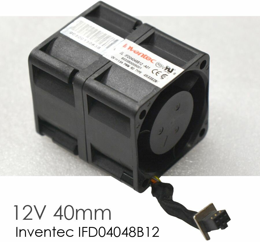 Вентилятор Inventec 1.9A 16.8W 12V 60dBA 40x40x48mm IFD04048B12-A01 6033B0005001