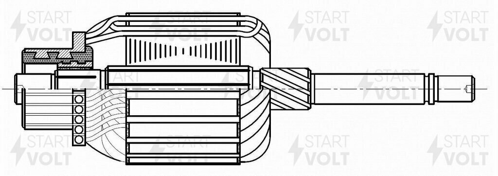 Ротор стартера для а/м Hyundai Accent II (ТаГАЗ) (99-) 1.5i (SR 0818) STARTVOLT