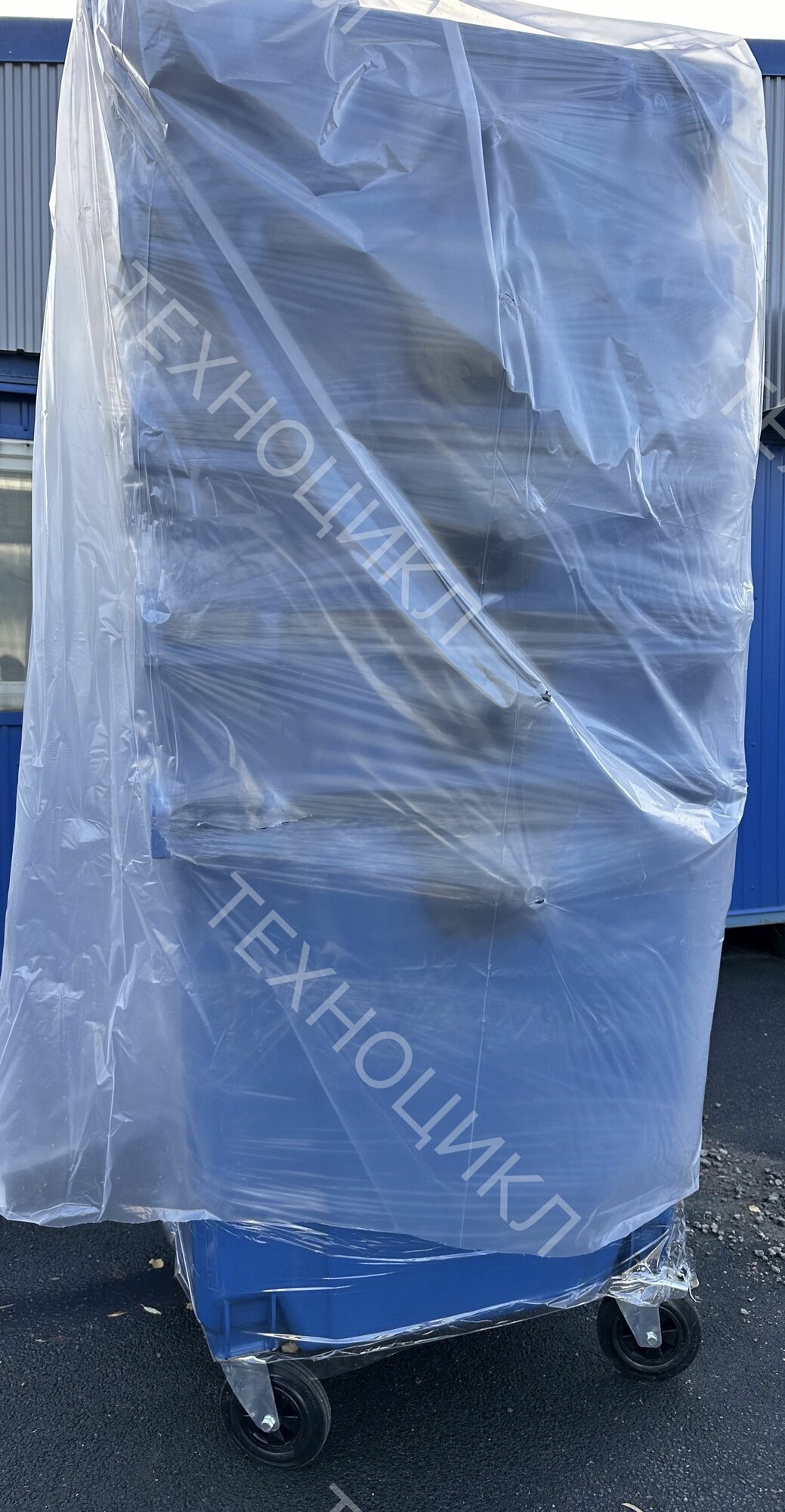 3 ШТ. Мусорный бак 1100л синий Контейнер для ТБО и мусора 1100л