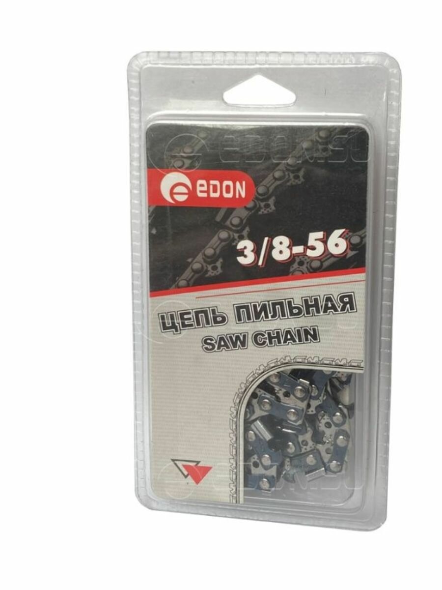 Цепь пильная Edon 3/8-56 (56 звеньев, толщина звена 1,3мм, шаг цепи 3/8) Edon для бензиновой пилы