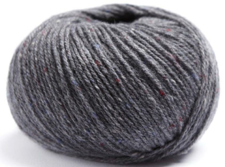 Como Tweed /Комо Твид/ пряжа Lamana (100% шерсть мериноса сверхлегкая), 25г/120м (28 твид, schiefergrau (шиферно-серый), серый)