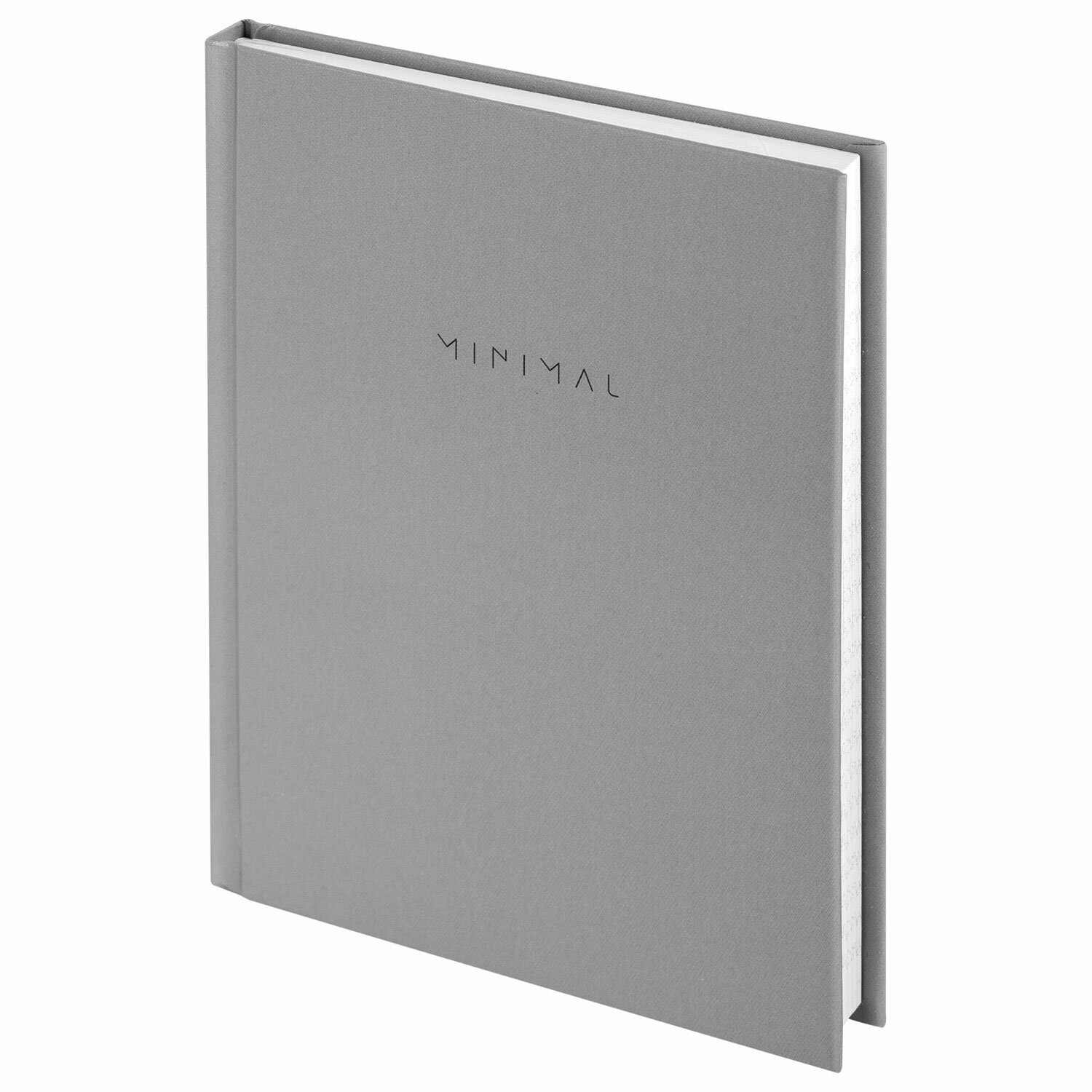 Блокнот малый формат 110х147 мм, А6, 80 л, твердый, клетка, BRAUBERG "Minimal", серый, 116445