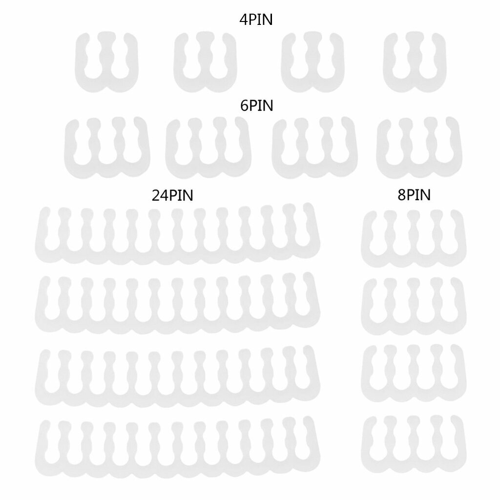 Удлинитель кабеля, Набор из 16 жгутов проводов из полипропиленового материала (4-контактный, 6-контактный, 8-контактный, 24-контактный, по 4 штуки в каждом)-белый