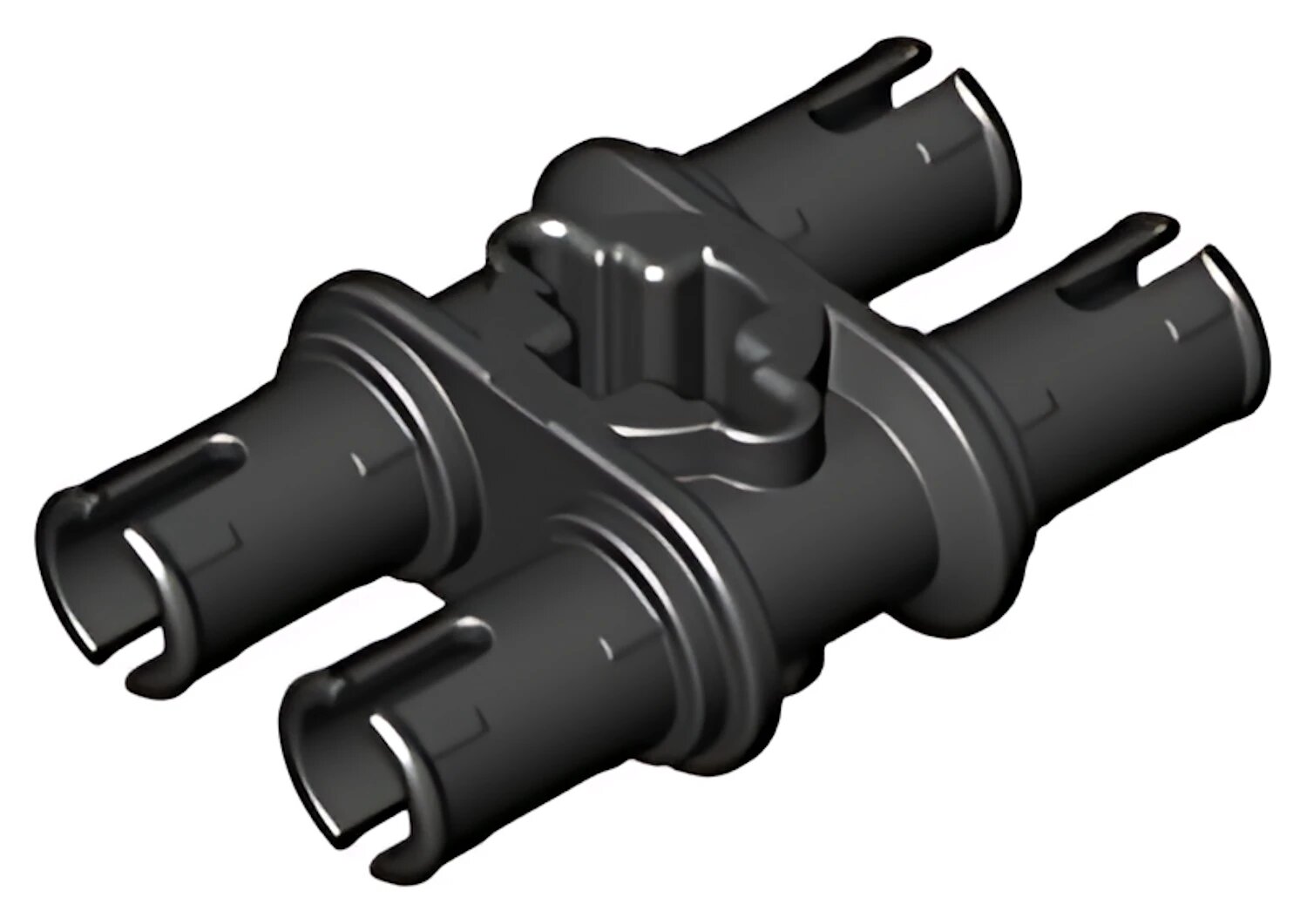 Деталь LEGO Technic, Pin Double with Axle Hole 32138 Black U