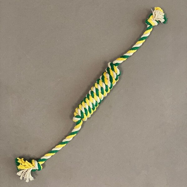 Игрушка для собак Jack&King Грейфер цветная веревка 1 узел 50 см, ХБ канат 10 мм