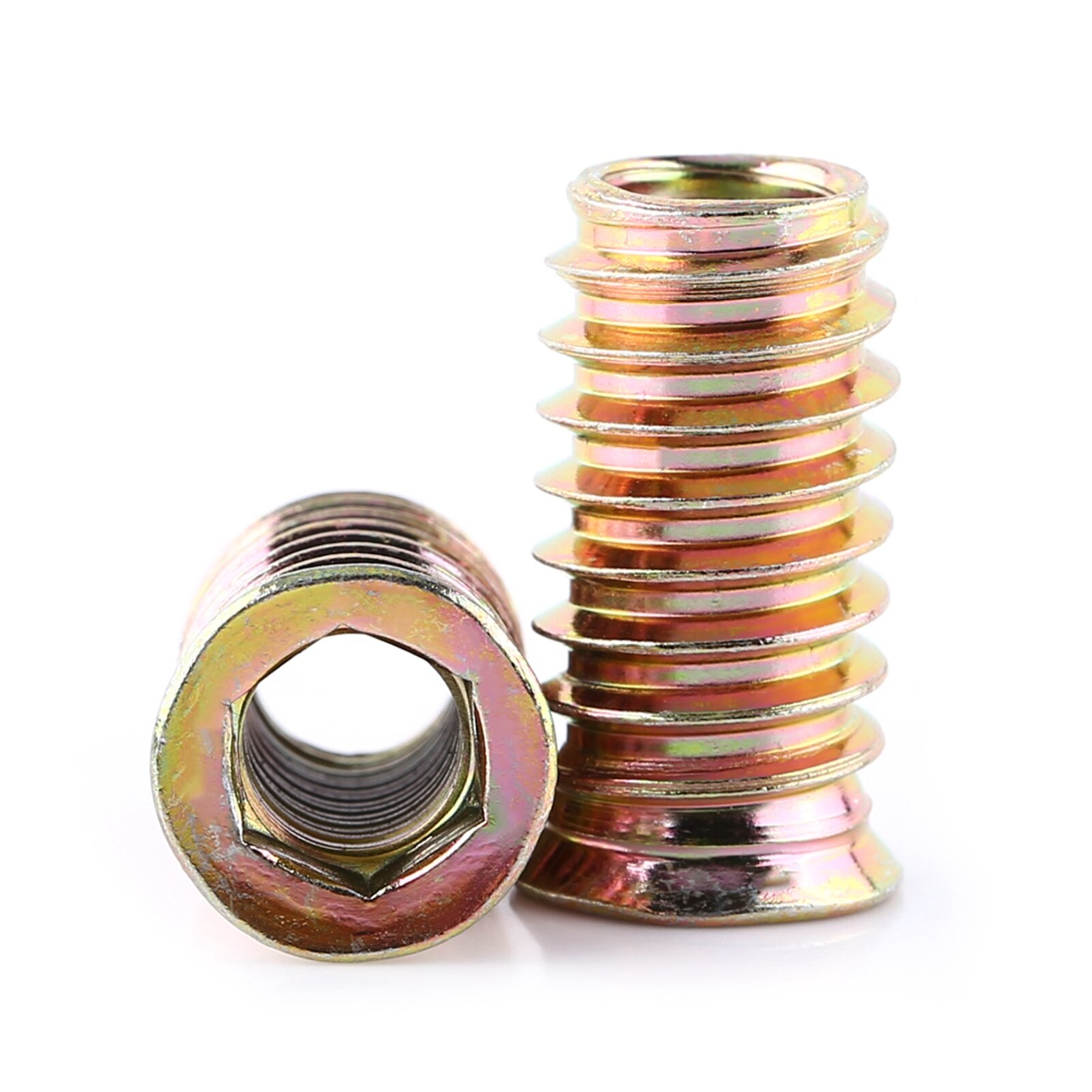 Гайки с шестигранной головкой под ключ из углеродистой стали с резьбой для деревянной мебели (M8*25 мм)