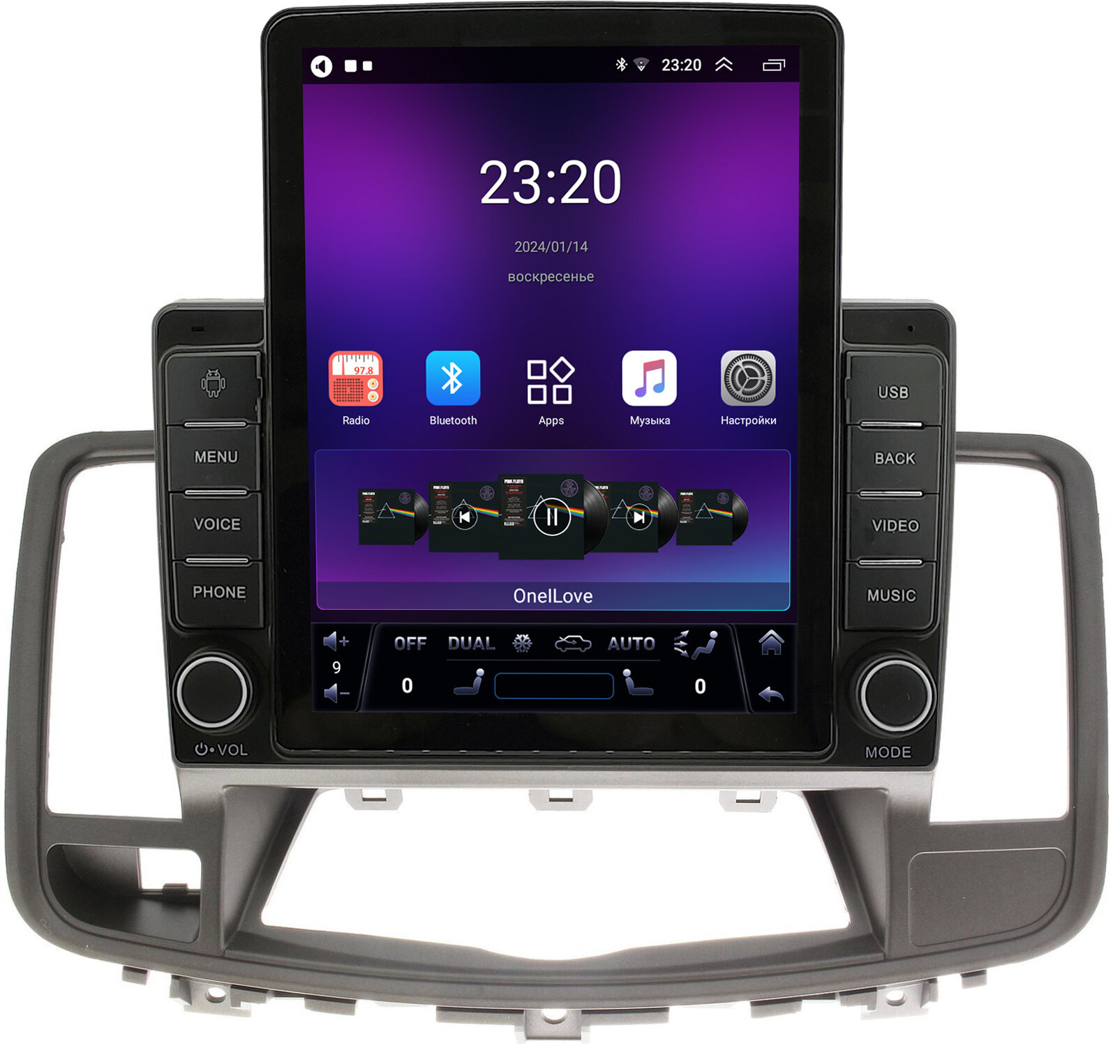 Штатная магнитола Nissan Teana 2 (J32) 2008-2014 (авто с цветным экраном) Canbox GTR095-1025-1 Android 10 (QLed, 4/64, DSP, CarPlay)