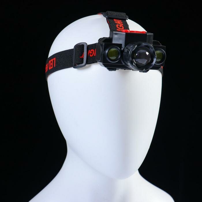 Фонарь налобный Мастер К аккумуляторный, "Мастер К", 3 режима, от USB, 5х8 см (4404252)