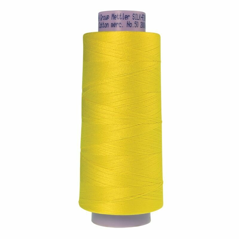 Нить для машинного квилтинга METTLER "Silk Finish", Cotton 50, 1829 м, цвет 3507, Lemon Zest