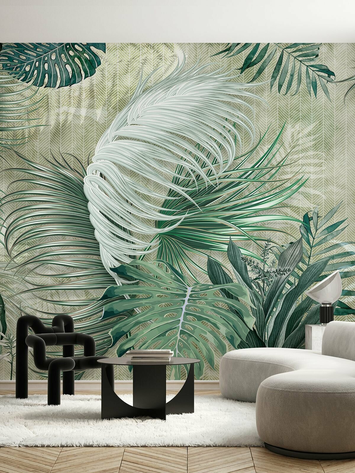 Фотообои Z-287 Зеленые тропические листья 400х270 DIVINO