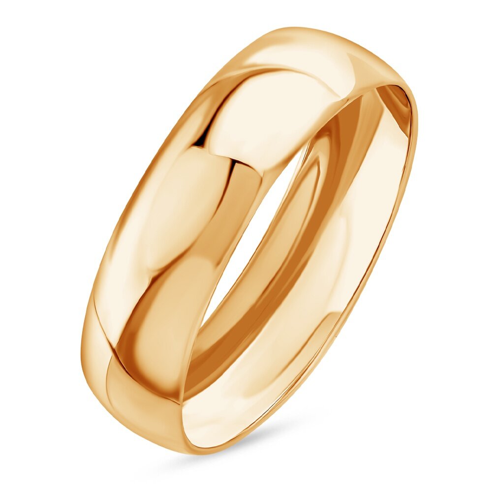 Кольцо обручальное, красное золото, 585 проба